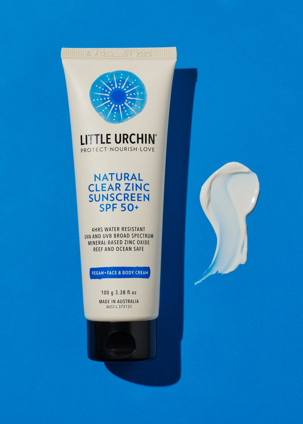 Natural Clear Zinc Sunscreen SPF 50+, 100g - LITTLE URCHIN