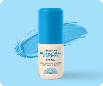 BLUE NATURAL COLOURED ZINC STICKS, SPF 50+ - LITTLE URCHIN