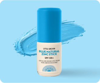 BLUE NATURAL COLOURED ZINC STICKS, SPF 50+ - LITTLE URCHIN