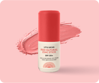 RED NATURAL COLOURED ZINC STICKS, SPF 50+ - LITTLE URCHIN